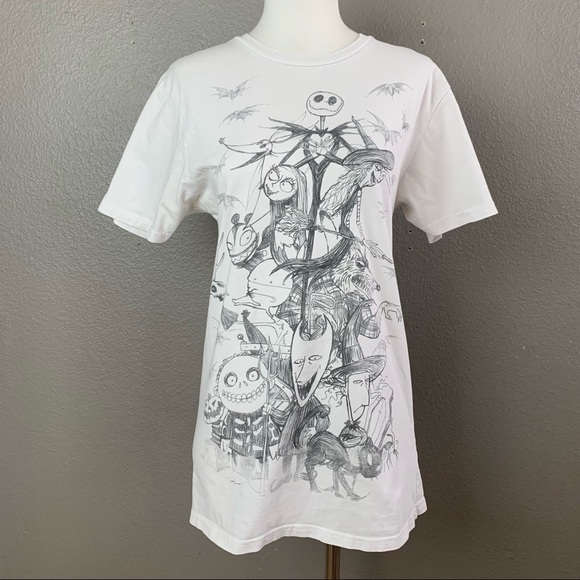 Disney | Tops | Disneys The Nightmare Before Christmas White And Black ...